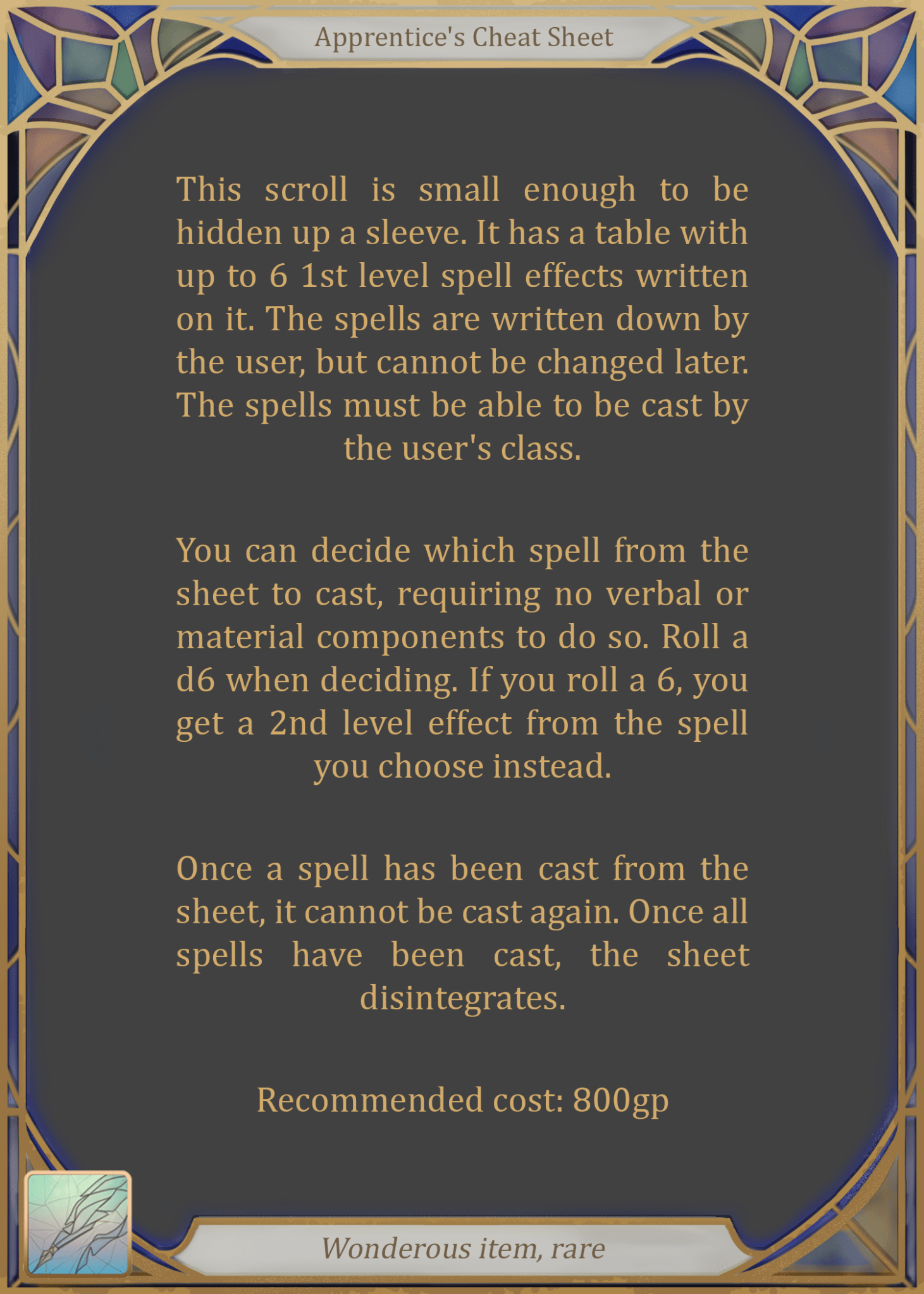 Free Original D&D 5e Compatible Items – Lost Lore Library